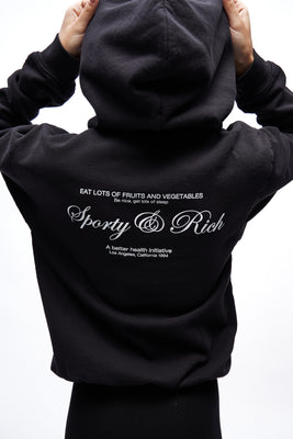 Script Logo Hoodie Black